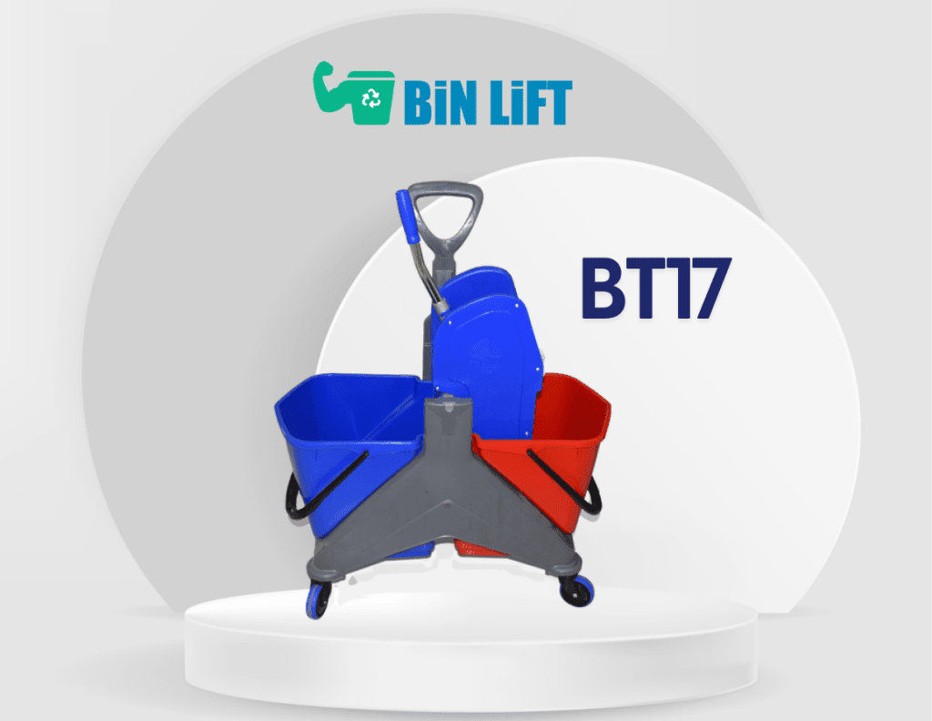 Filmop Double Bucket Mop Trolley in Qatar | Bin Lift Services